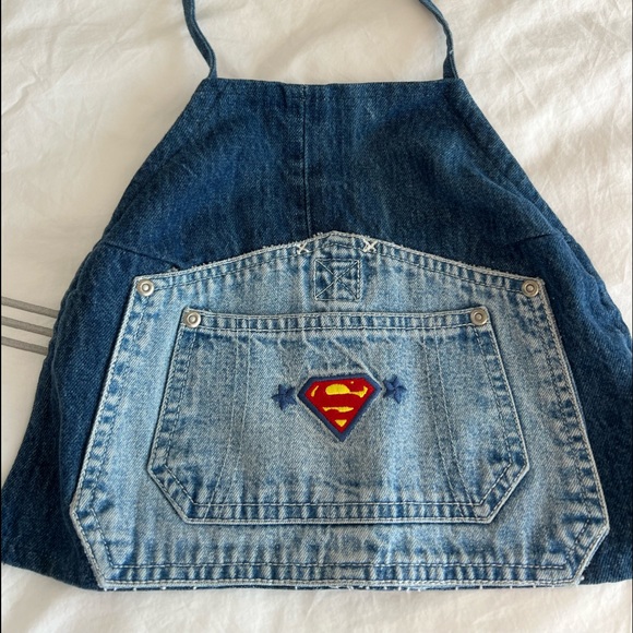 American Vintage | Tops | Vintage Superman Crop Halter | Poshmark